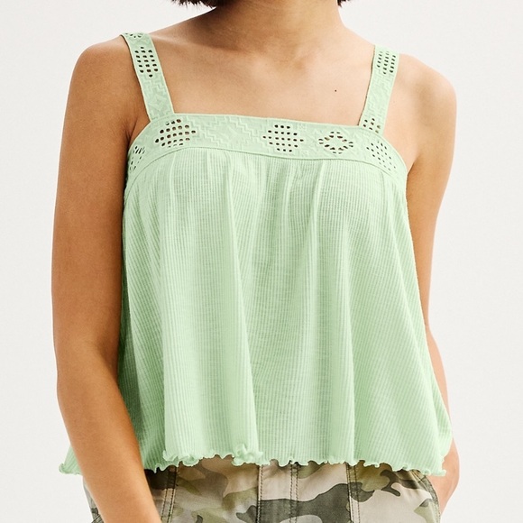 Rewind | Tops | 32 Rewind Crochet Trim Tank Top | Poshmark
